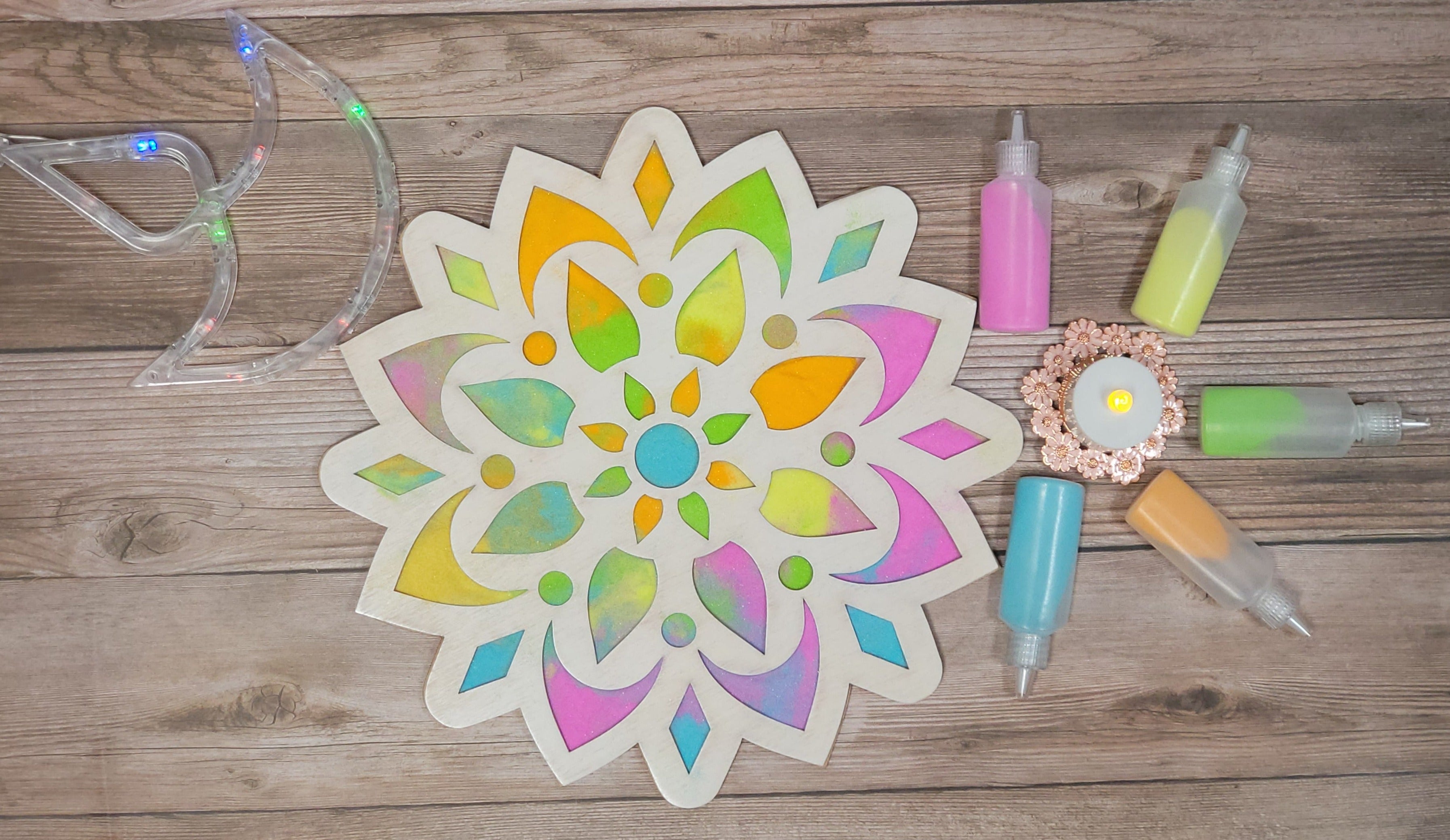 Wooden Reusable Rangoli Set – Elegantly Personalized Gifts