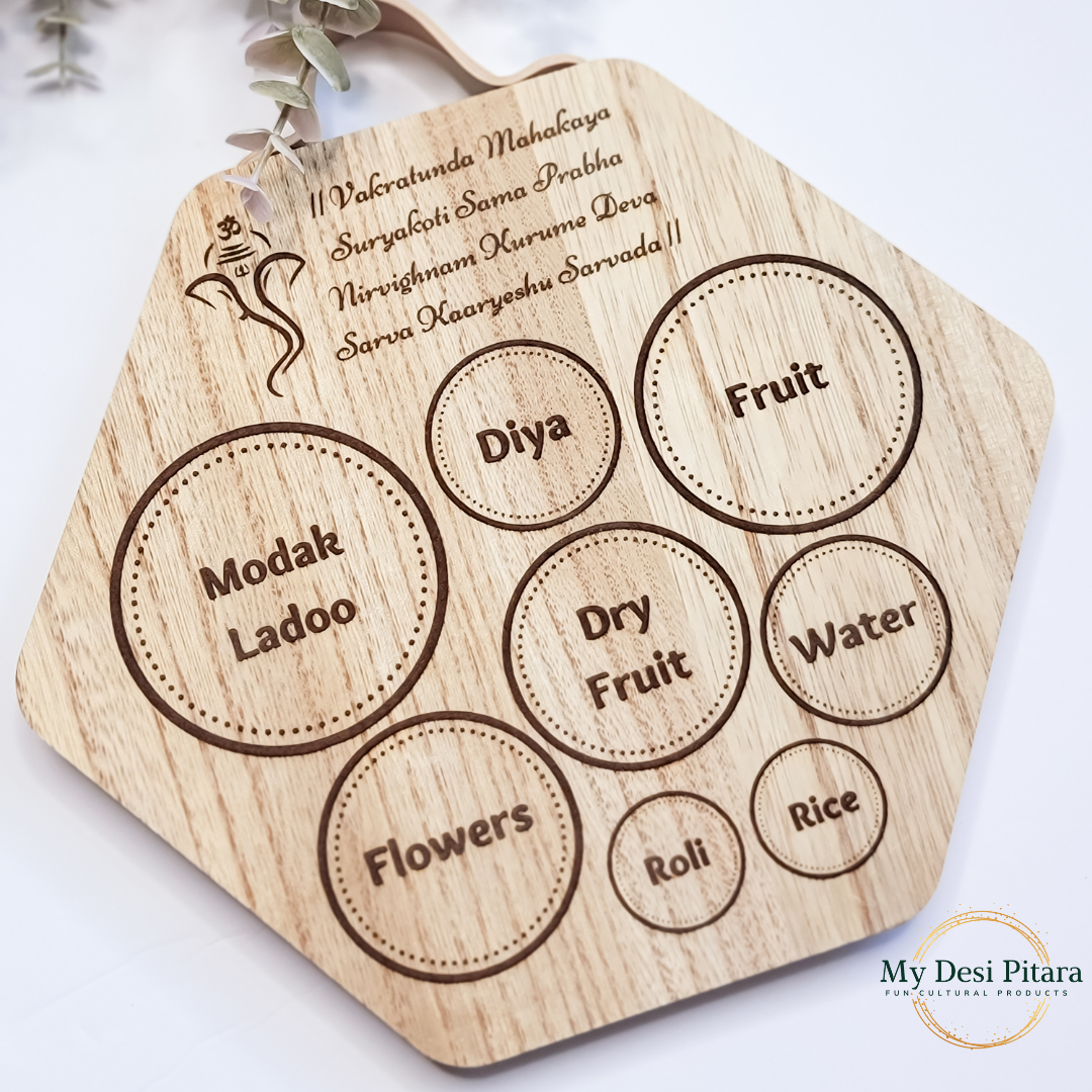 Engraved Ganesha Pooja Tray – Elegantly Personalized Gifts